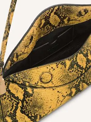 Balmain 64-83 Small Bag In Python-effect Leather - Yellow