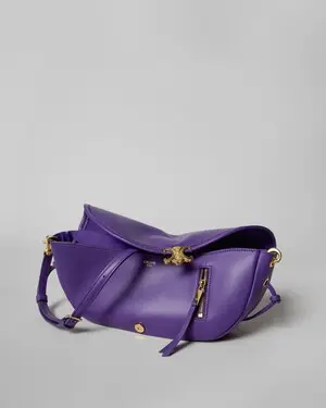 Celine Soft Triomphe Shoulder Bag - Purple