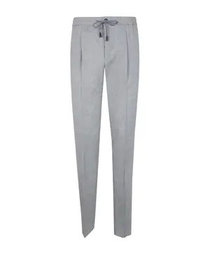 Incotex Drawstring Pleated Trousers - Gray