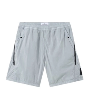Stone Island Loose-wide-leg-fit Jogger Shorts With Zip Pockets - Ashes