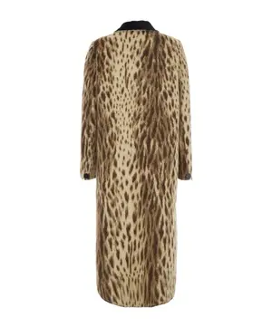 FORTE_FORTE Royal Leopard Long Jacquard Coat