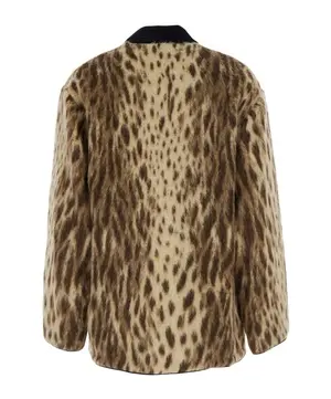 FORTE_FORTE Royal Leopard Double-breasted Coat