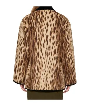 FORTE_FORTE Royal Leopard Double-breasted Coat