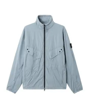 Stone Island Padded Stand Collar Jacket With Anti-drop - Ash Grey