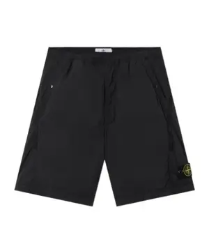 Stone Island Compass-patch Drawstring Shorts - Black
