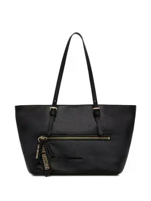Moschino Logo-plaque Tote Bag - Black