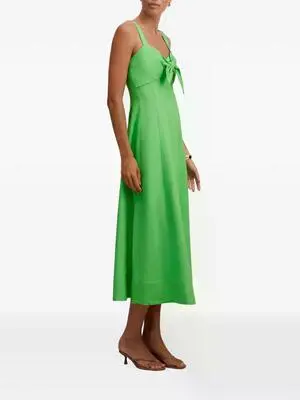 EVER NEW Kara Tie-front Midi Dress - Green
