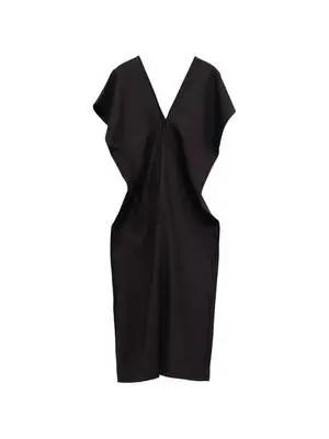 BASERANGE V-neck Draped Midi Dress