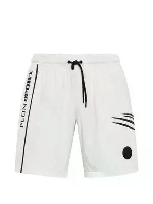 PLEIN SPORT Logo-print Ripstop Swimming Shorts - Grey