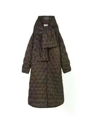 PSOPHIA Reversible Quilted Scarf-detail Coat