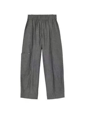 PSOPHIA Elasticated Cropped Trousers - Grey