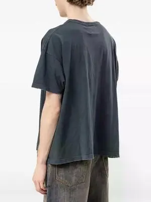 MARKING DISTANCE Graphic-print Distressed T-shirt