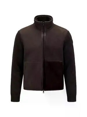 Moncler Panelled High-neck Bomber Jacket - Brown