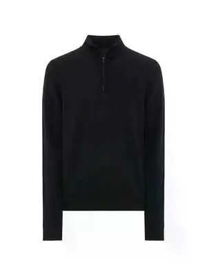 Peserico Quarter-zip Knitted Sweater - Black