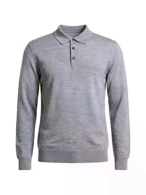 Peserico Virgin Wool Polo Shirt - Grey