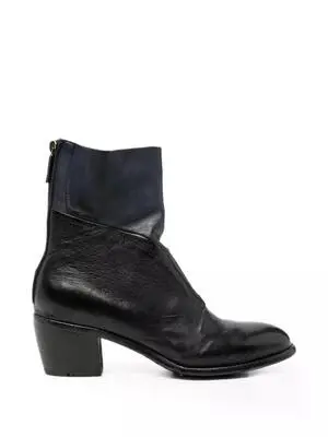 LEMARGO Leather Panelled Ankle Boots - Blue