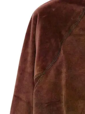BASERANGE Velvet High-neck Sweatshirt - Brown