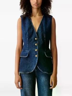 Luisa Spagnoli Button-fastening Denim Waistcoat