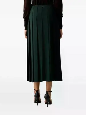 Luisa Spagnoli Festone Side-slit Pleated Maxi Skirt