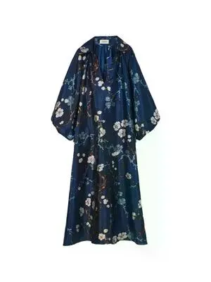 PSOPHIA Almond Blossom Floral-print Maxi Dress - Blue