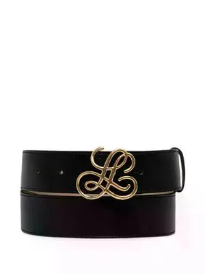 Luisa Spagnoli Monogram-plaque Leather Belt - Black