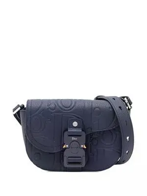 Dior 2020-2026 Mini Gravity Leather Saddle Messenger Bag Crossbody Bag - Blue