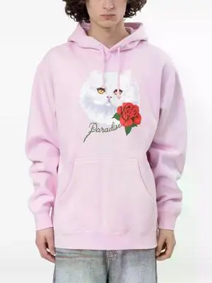 PARADISE NYC Purradise Graphic-print Hoodie - Pink