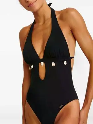 BANANA MOON Shell-embellished Cutout Swimsuit