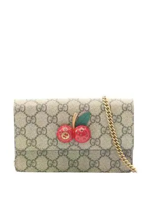 Gucci 2016-2026 Mini Gg Supreme Cherry Crossbody Bag - Neutrals