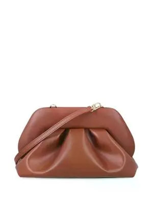 THEMOIRE Bios Ruched Clutch Bag - Brown
