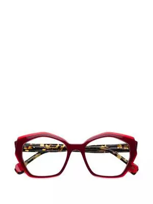 ETNIA BARCELONA Azeeza Geometric-frame Glasses - Red