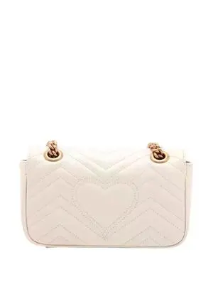 Gucci 2016-2026 Small Gg Marmont Matelasse Leather Shoulder Bag - White