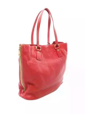 Prada 2000-2010 Vitello Daino Side Zip Tote Bag