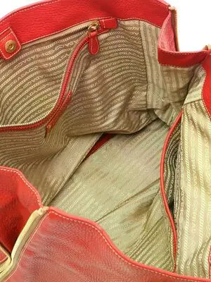 Prada 2000-2010 Vitello Daino Side Zip Tote Bag