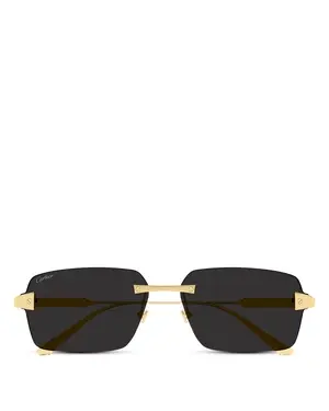 Cartier Rectangular Sunglasses, 63mm
