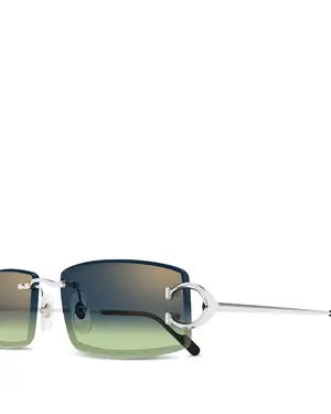 Cartier Rectangular Sunglasses, 56mm