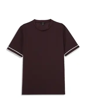 REISS Oscar Textured Piped Tee