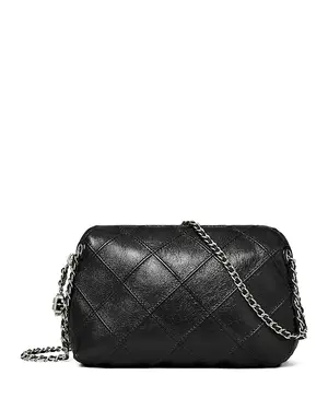 Tory Burch Fleming Distressed Quilted Leather Crossbody