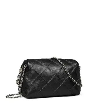 Tory Burch Fleming Distressed Quilted Leather Crossbody