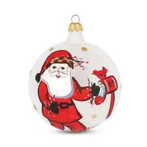 VIETRI Old St. Nick Sending Letters Ornament - Red