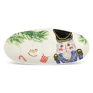 VIETRI Nutcrackers Small Narrow Oval Platter - Blue
