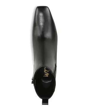 Sam Edelman Peony Leather Ankle Boots - Black