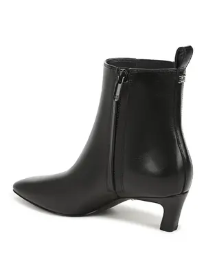 Sam Edelman Peony Leather Ankle Boots - Black