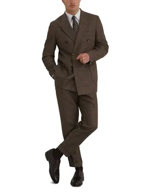 REISS Vallance Double Breasted Herringbone Blazer