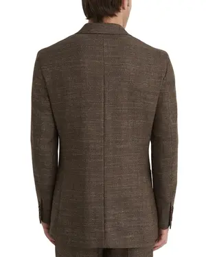 REISS Vallance Double Breasted Herringbone Blazer