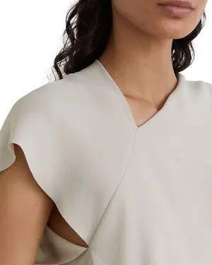 REISS Jade Asymmetric Draped Top