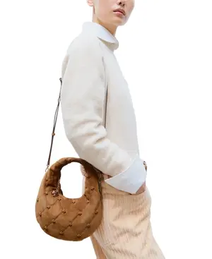 Tory Burch Bunny Knot Suede Crossbody
