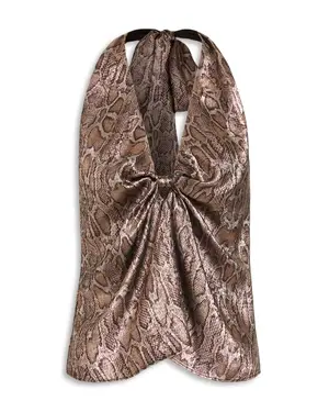 Ramy Brook Ophelia Metallic Halter Top