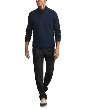 RHONE Landmark Waffle Quarter Zip Sweater - True Navy
