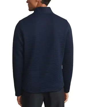 RHONE Landmark Waffle Quarter Zip Sweater - True Navy